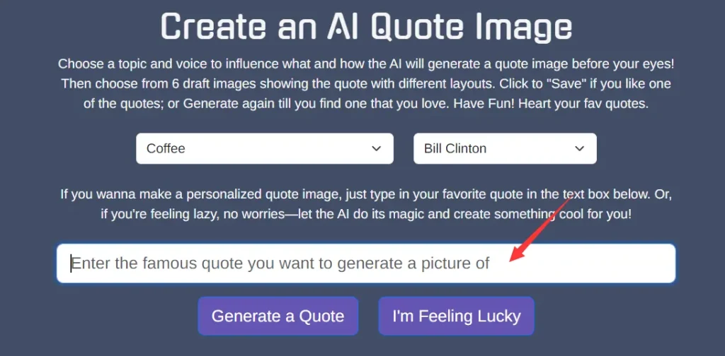 Transform Words into Visuals - AI Quote Image Generator