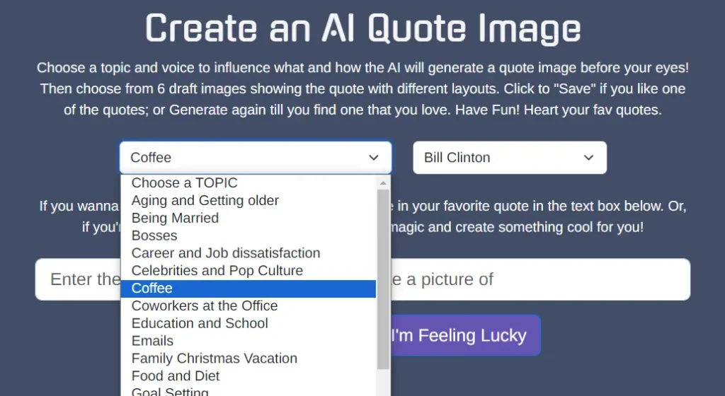 Transform Words into Visuals - AI Quote Image Generator