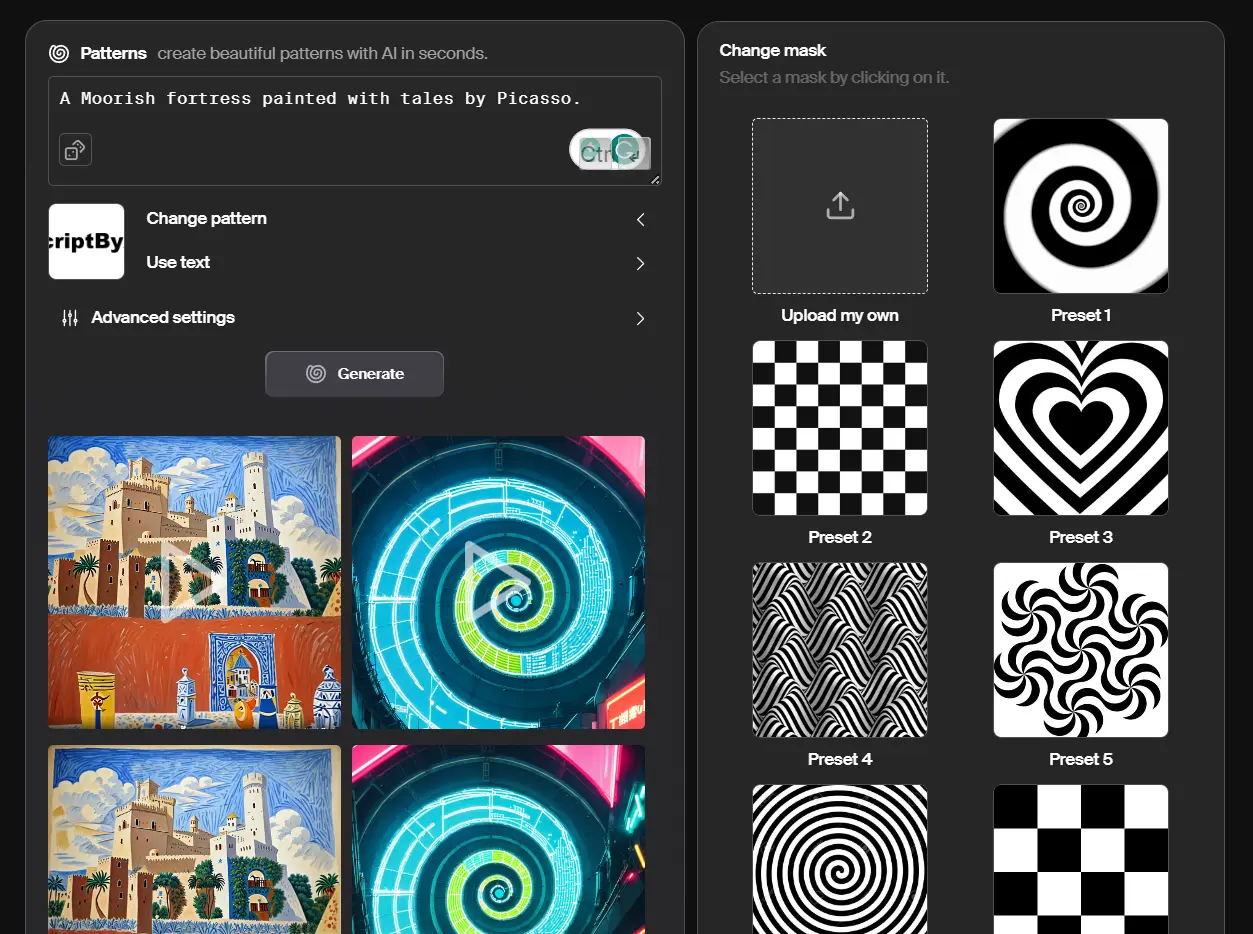 Create Stunning Patterns and Videos From Drawings or Text - AI Patterns