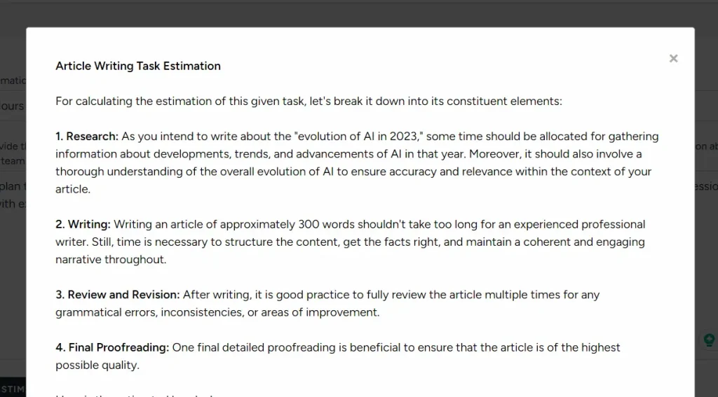 Estimate Project Duration with Estimate AI's Task Calculator