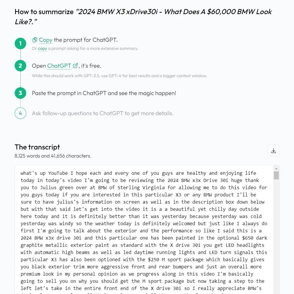 100% Free AI YouTube Transcript and Summarization Tool - Nobinge