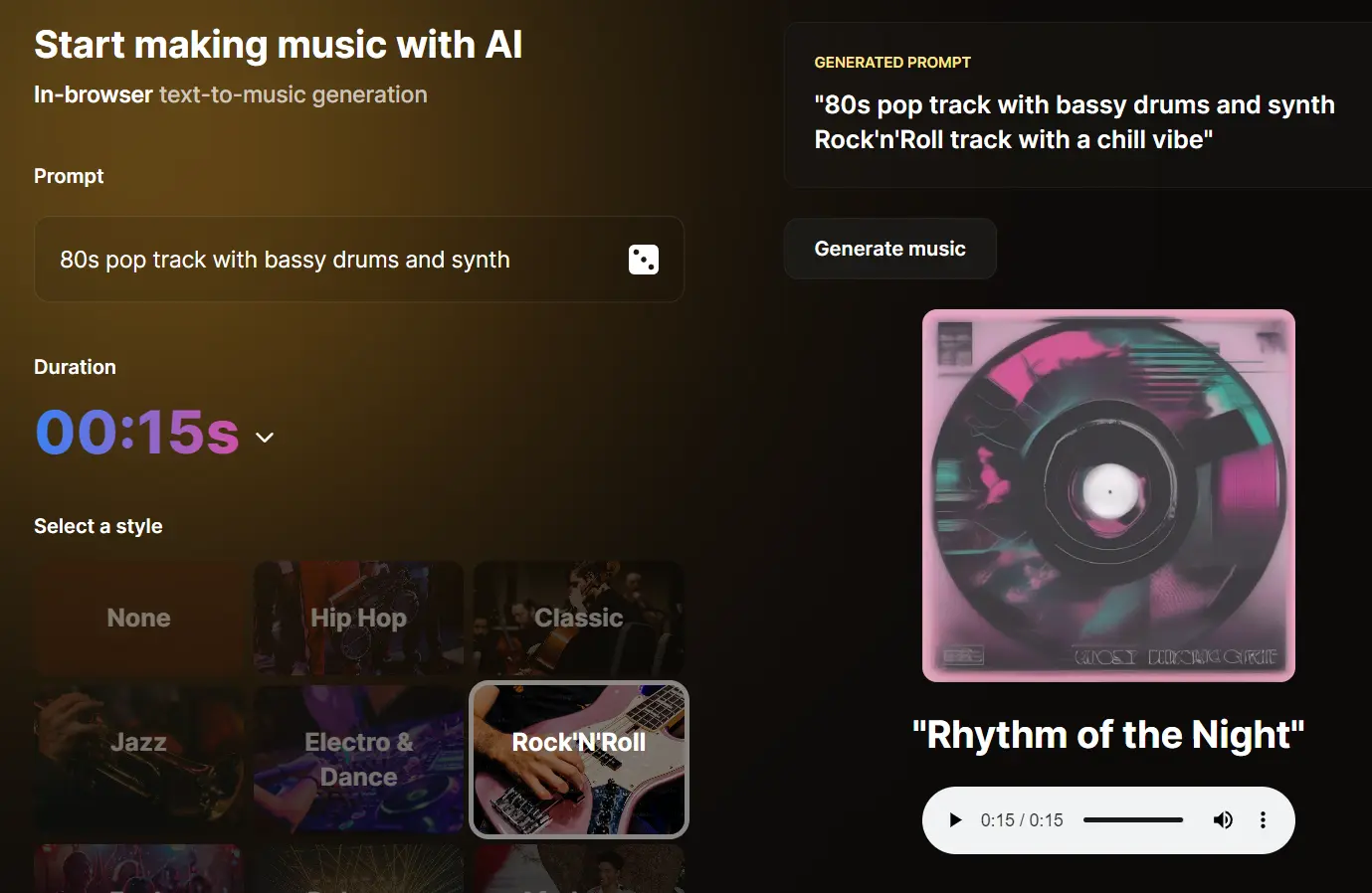 Browser-Based Music Generator For Every Style & Mood - AI Jukebox