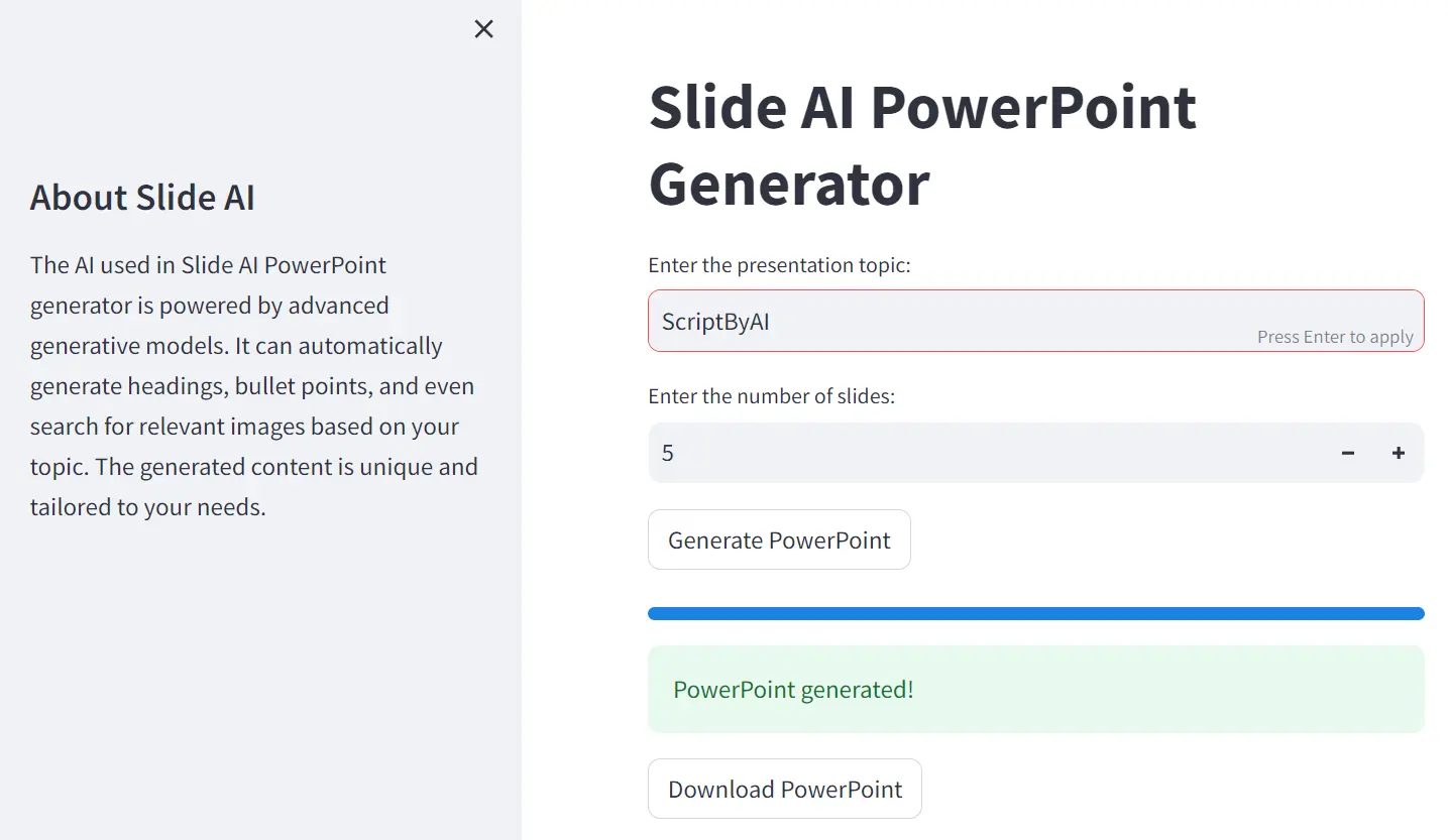 Generate Presentations on Any Topic in Minutes with Slide AI