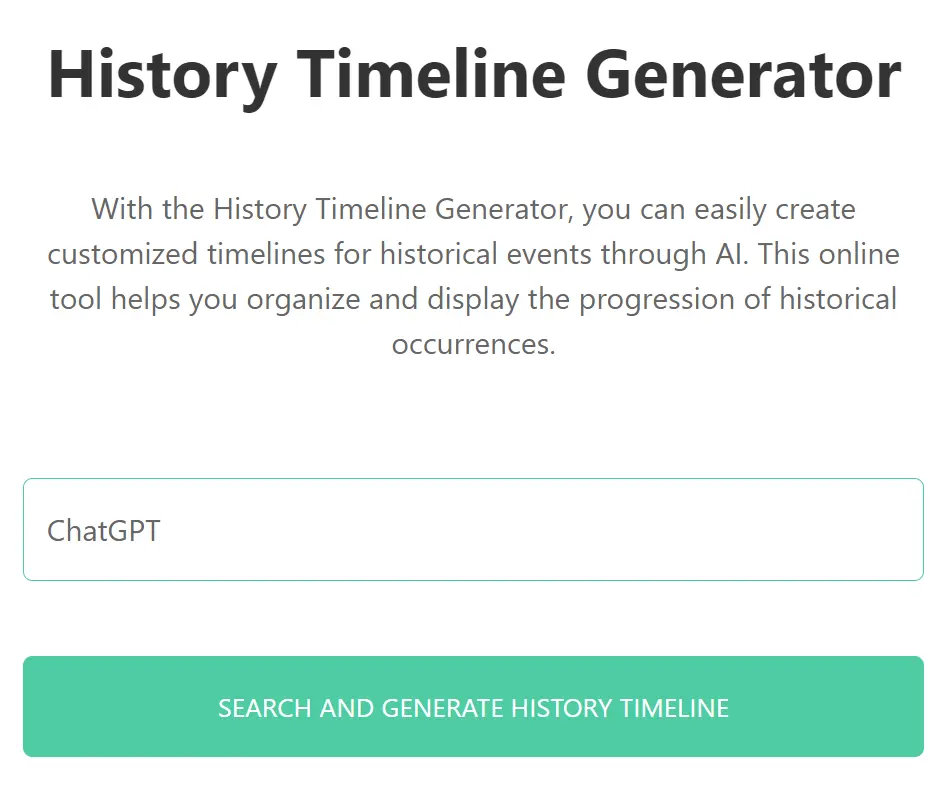 Visualize the Past: Free AI History Timeline Generator