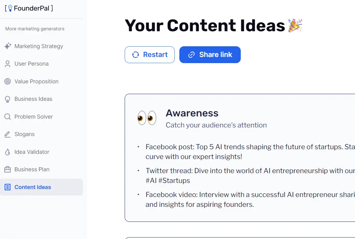 Free AI Content Marketing Idea Generator Using AIDA Model