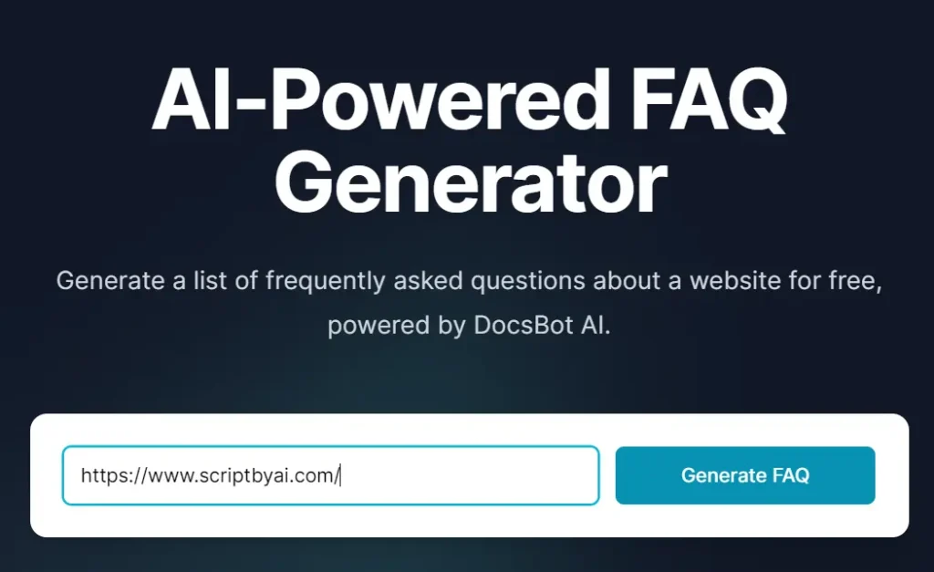 Free AI FAQ Generator for Any Website
