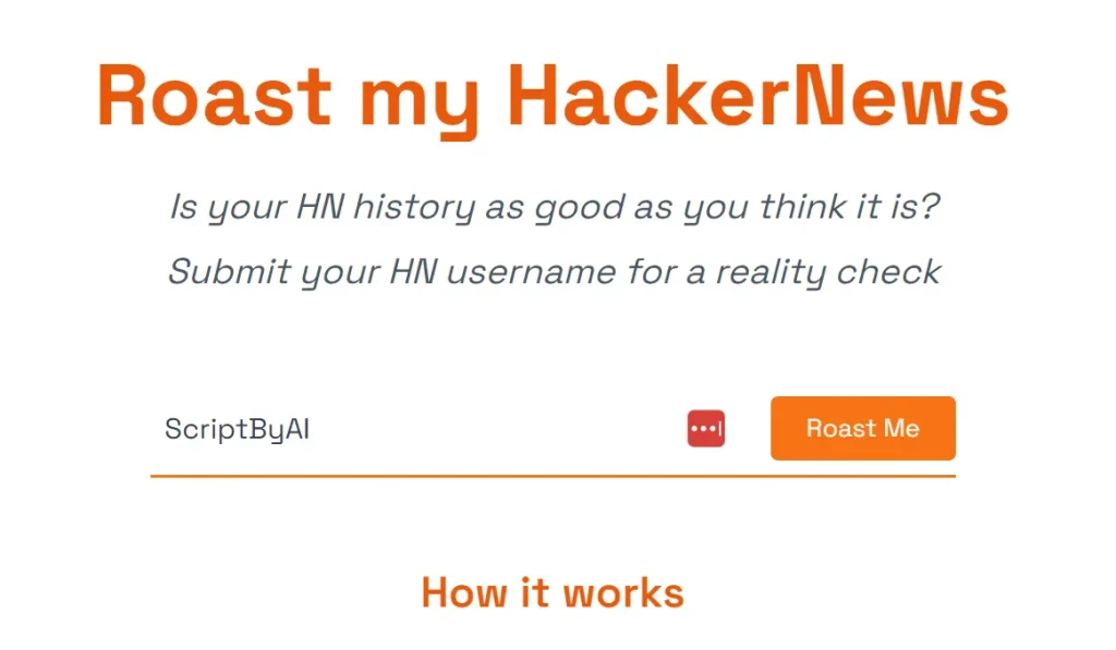 Free AI Roasts Your HackerNews Profile - Roast My HackerNews