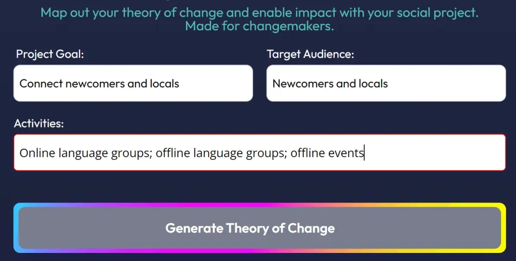 AI Theory of Change Generator: Your Free Social Project Planner