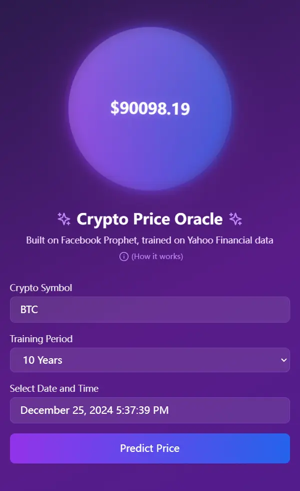 Predict Crypto Prices with Free AI - Crypto Price Oracle