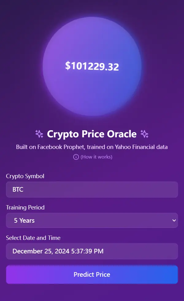 Predict Crypto Prices with Free AI - Crypto Price Oracle