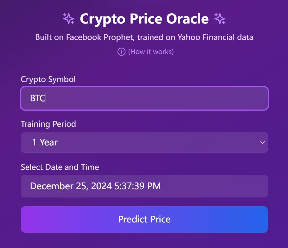 Predict Crypto Prices with Free AI - Crypto Price Oracle