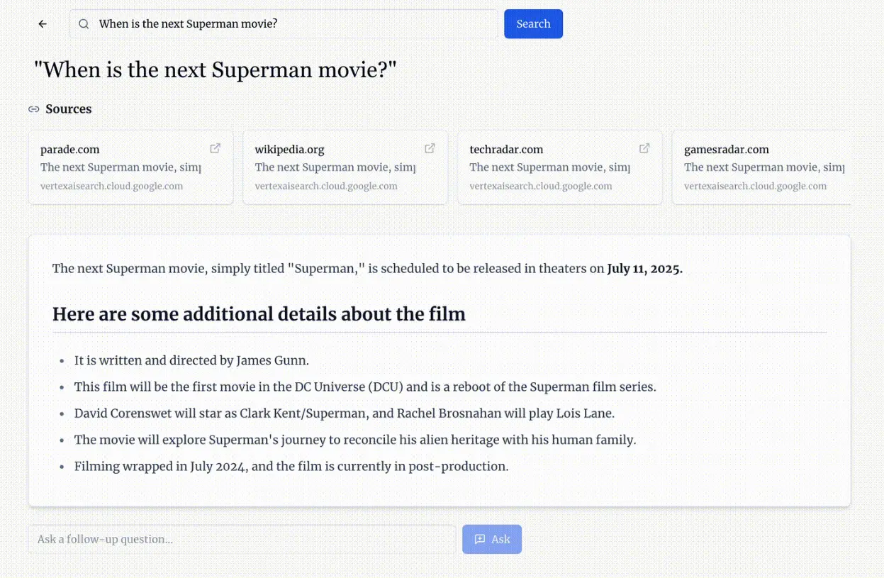 Gemini-powered AI Search Engine Inspired By Perplexity AI - Gemini Search