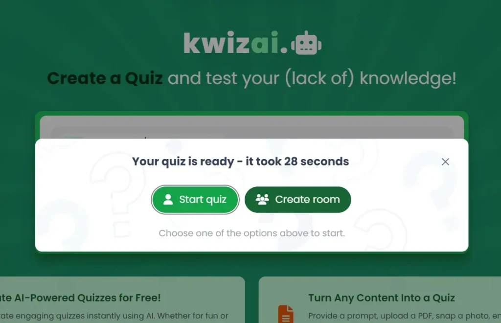 Interactive Quizzes from Any Content in Seconds - KwizAI