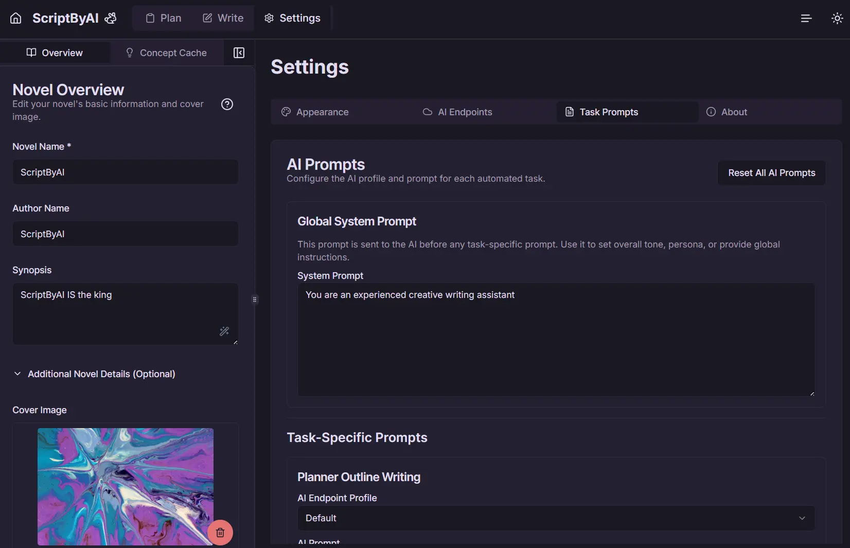 Plot Bunni: Free & Open-source AI Novel Writing & Org Tool