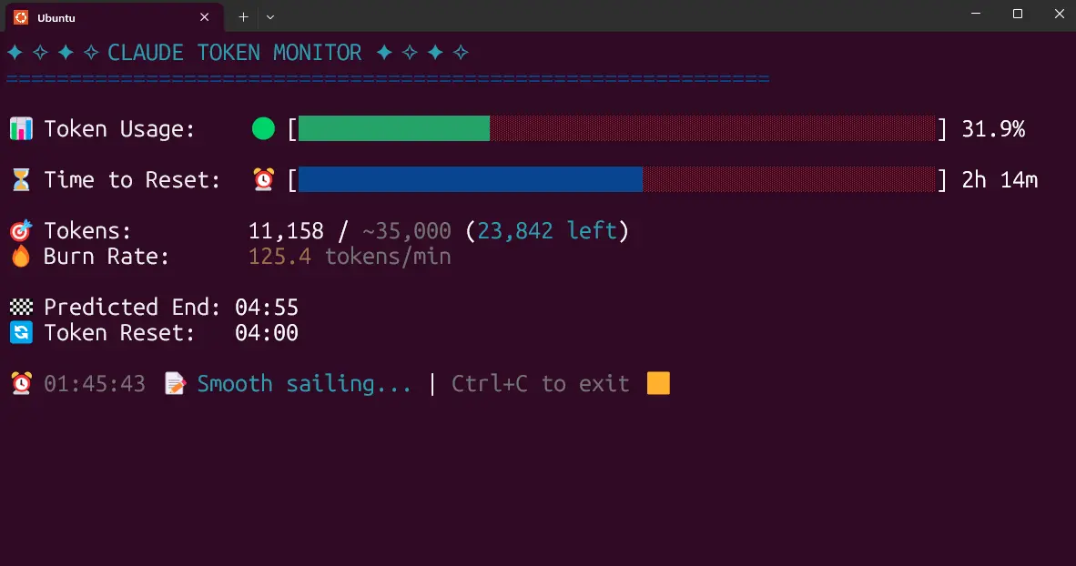 Real-Time Claude Token Tracking Tool - Claude Code Usage Monitor