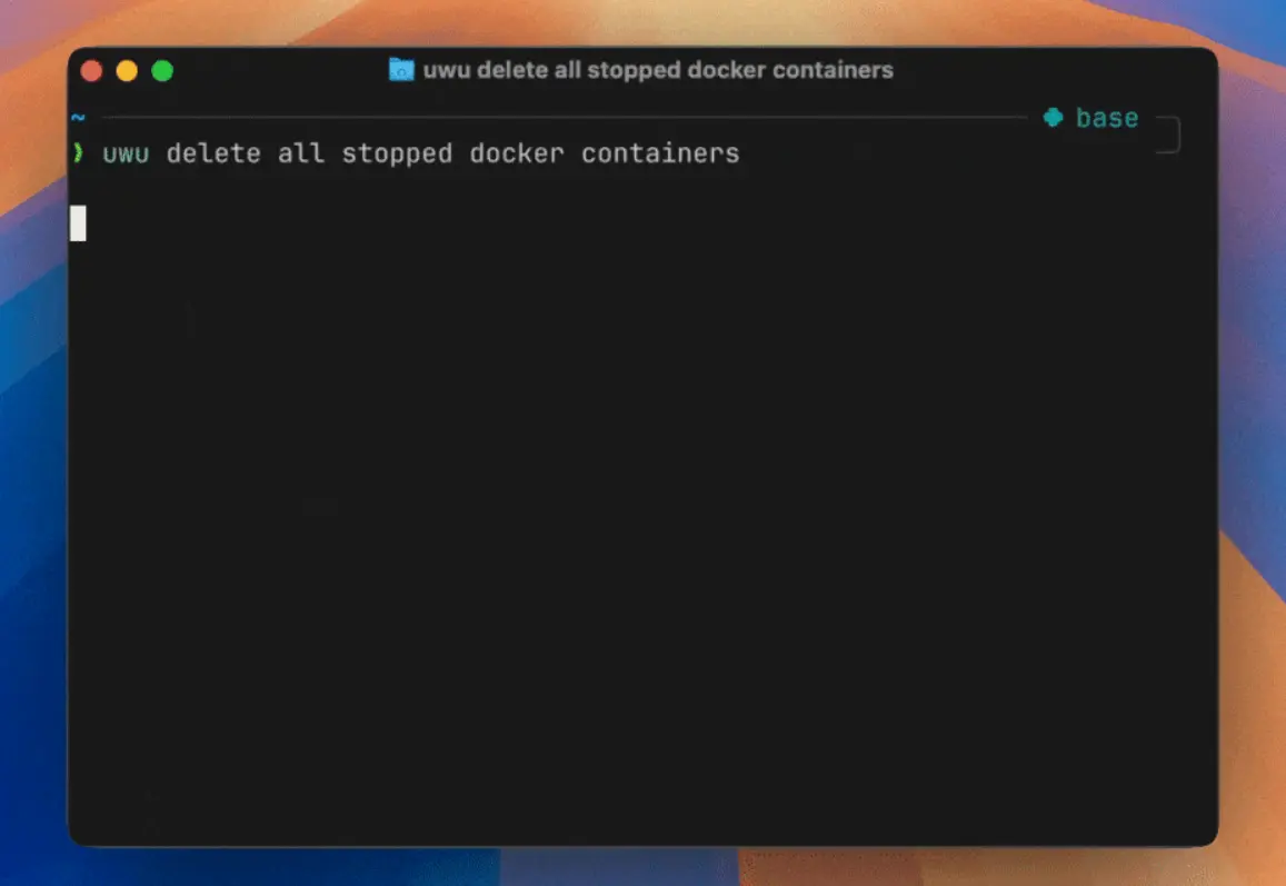 Free AI Converts Natural Language to Shell Commands - uwu