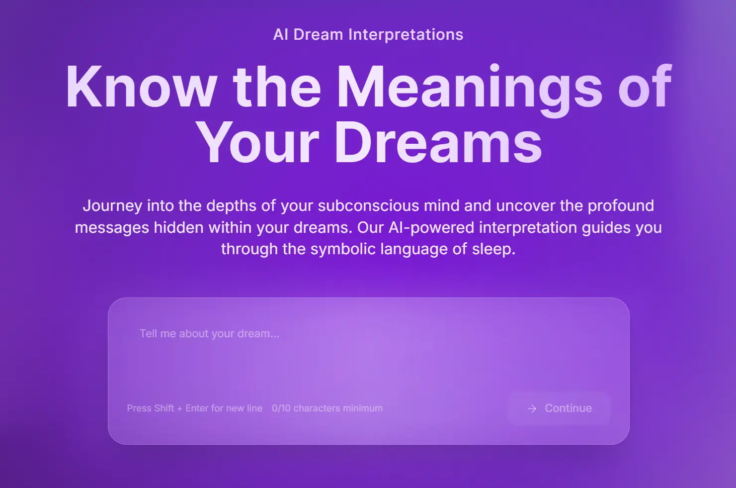 Free AI Dream Interpretation Tool That Analyzes Your Subconscious Mind ...