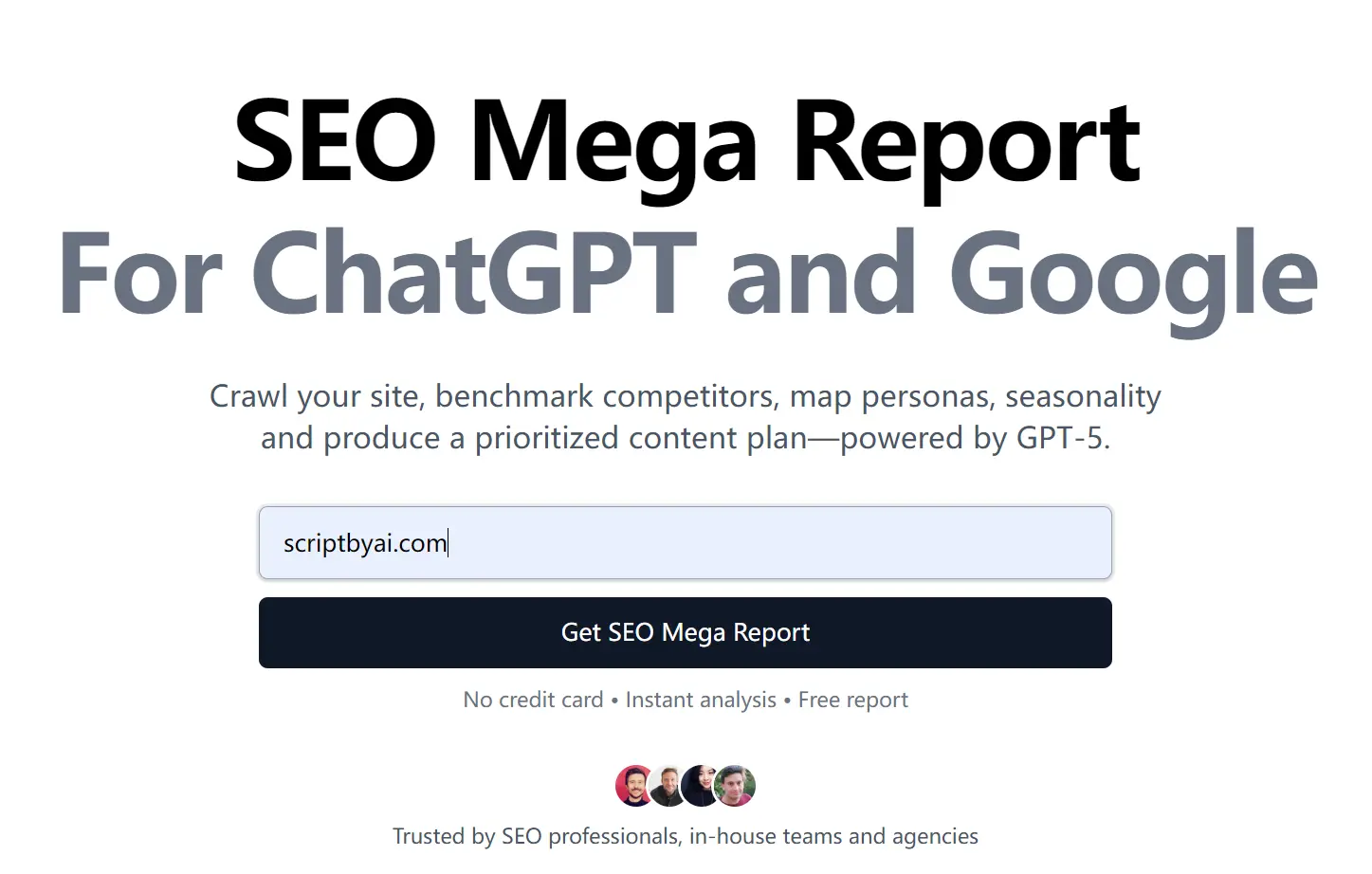 Free AI-Powered SEO Analysis & Audit Tool - SEO Mega Report